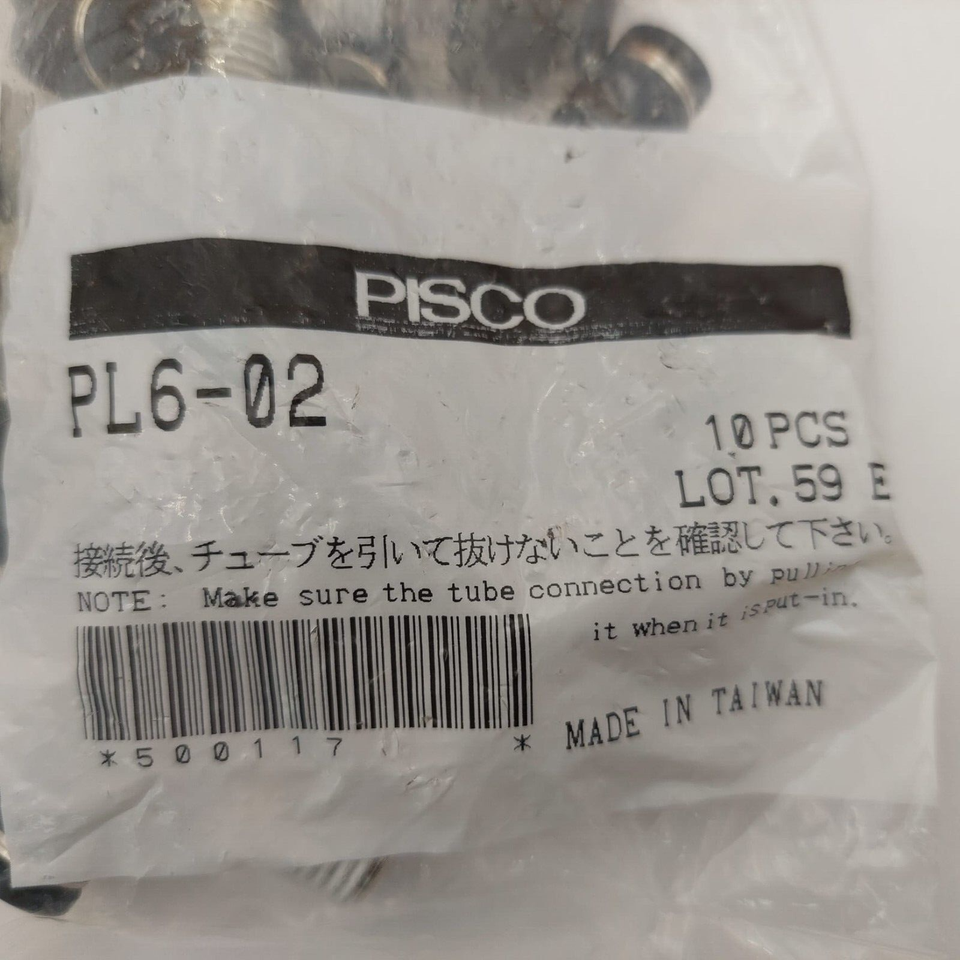 15 pcs PL6-02 PISCO PLASTIC PUSH-IN FITTING 6MM TUBE X 1/4" BSPT MALE ELBOW | eBay