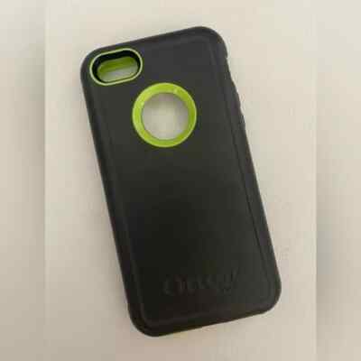 OTTERBOX DEFENDER SERIES CASE For IPHONE 5c - Black and Green | Preowned | eBay