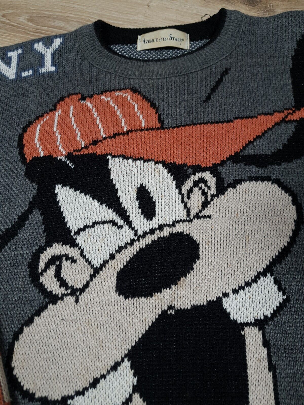 USA Vintage 90s Disney Mickey Mouse Goofy Knitted Sweater Mens M Size ...