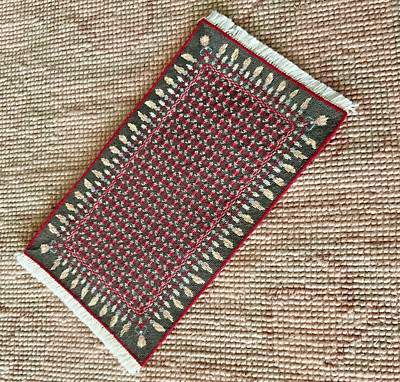 Dollhouse Miniature Artisan Micro Petit Point Needlepoint Rug Carpet ...
