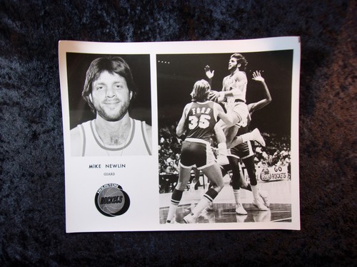 Vintage 1970's Mike Newlin Houston Rockets NBA B/W 8 x 10 Press Photo ...