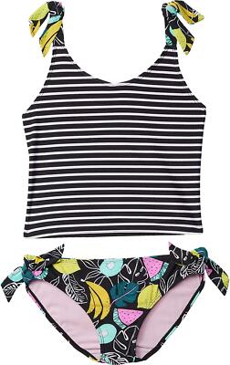 Volcom 277922 Girls Juiced Tankini Set Swimsuit Multi Color Size 10 | eBay