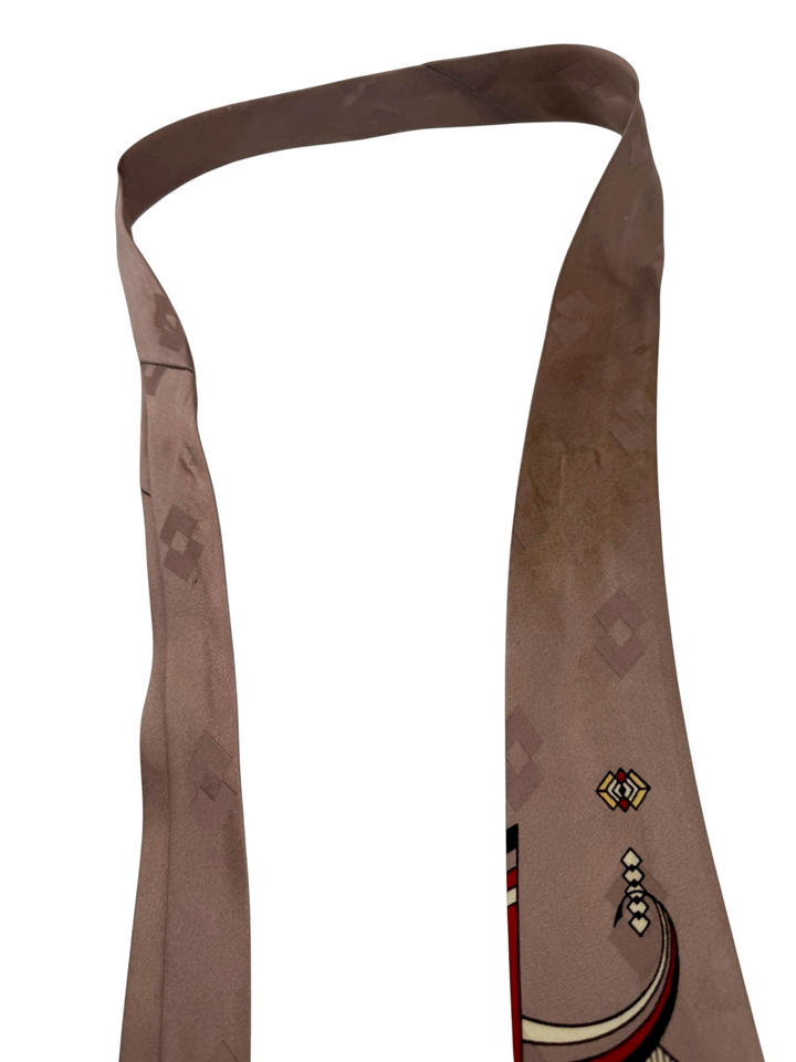 Vintage 1950s Rayon Swing Tie– REVERSIBLE Slim Art Deco Necktie for Men ...