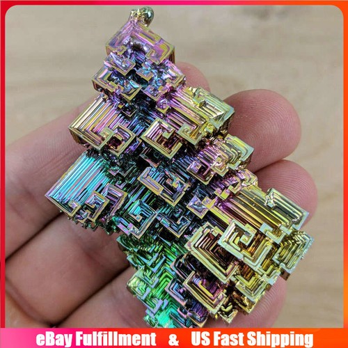 Natural Rainbow Aura Titanium Bismuth Crystal Chakra Healing Stone Ore ...
