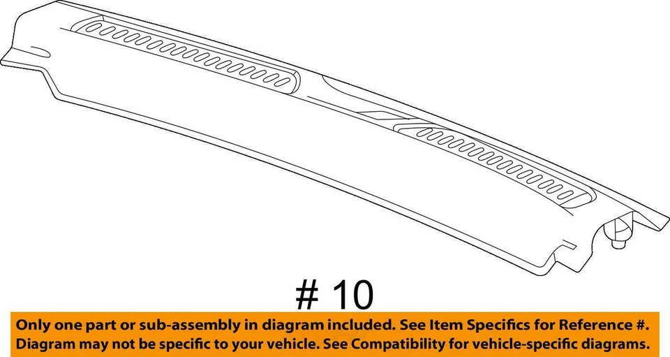 GM OEM 17-23 Acadia Rear Body Floor Interior Trim-Rear Sill Plate ...