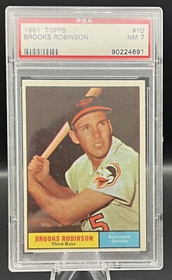1961 TOPPS BROOKS ROBINSON CARD #10 PSA 7 BALTIMORE ORIOLES HOF | eBay