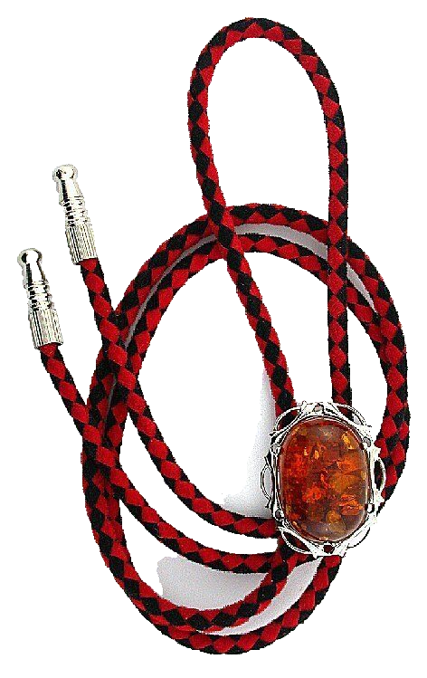 Oval Faux 25x18 Amber Cab Cabochon Gemstone Bola Bolo Tie Cord Tip ...