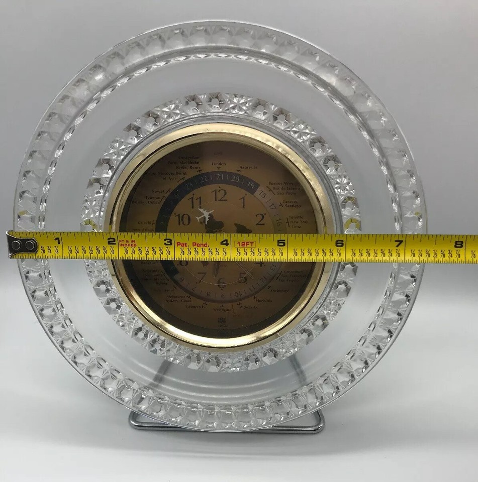 Hoya Japan Vintage World Desk Top Clock With Airplane Second Hand ...