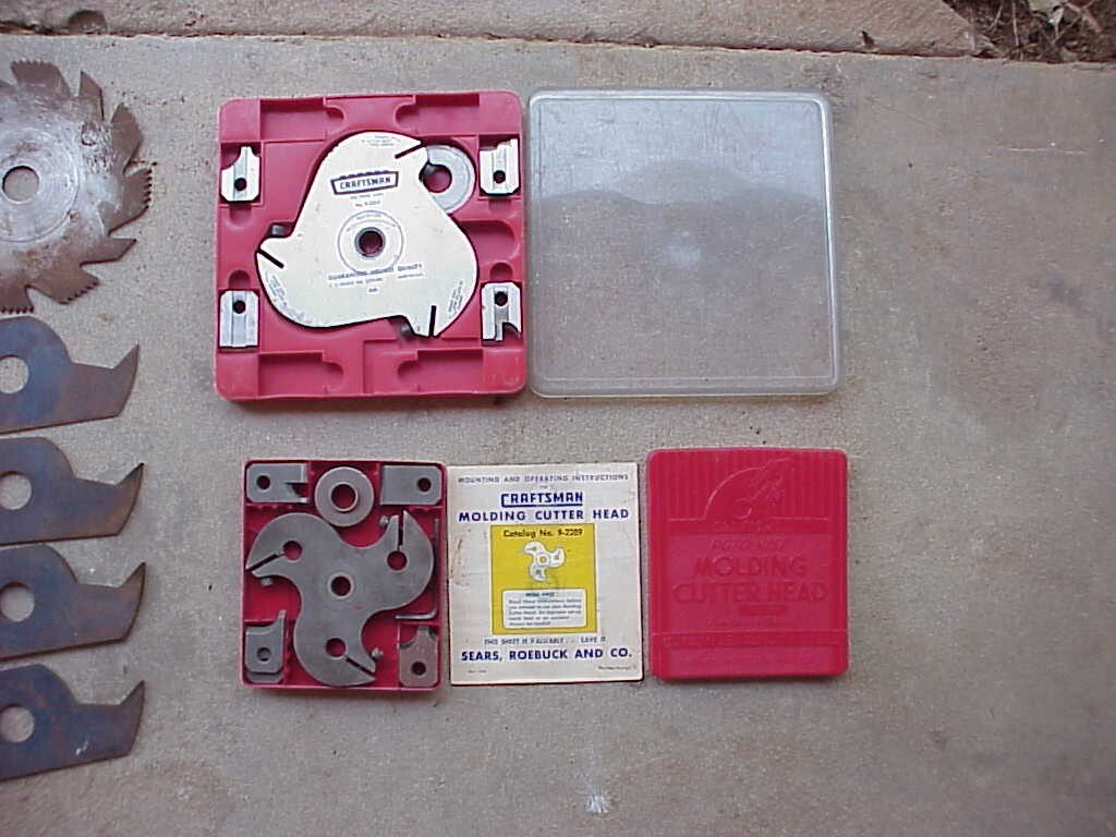 VINTAGE DADO CUTTERS AND 2 SETS OF DADO CRAFTMAN MOLDING CUTTER HEADS ...