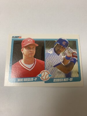 1990 Fleer Major League Prospects Derrick May and Mike Roesler RC ...
