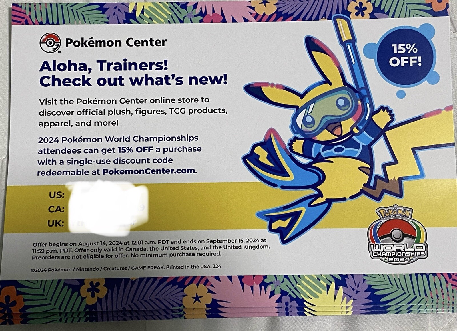 Pokemon Center 15% Off Coupon No Limit Entire Order | eBay