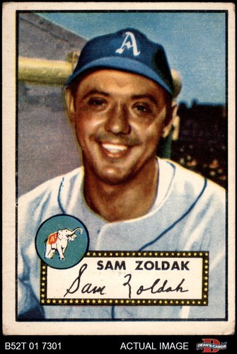 1952 Topps #231 Sam Zoldak Athletics 3 - VG | eBay