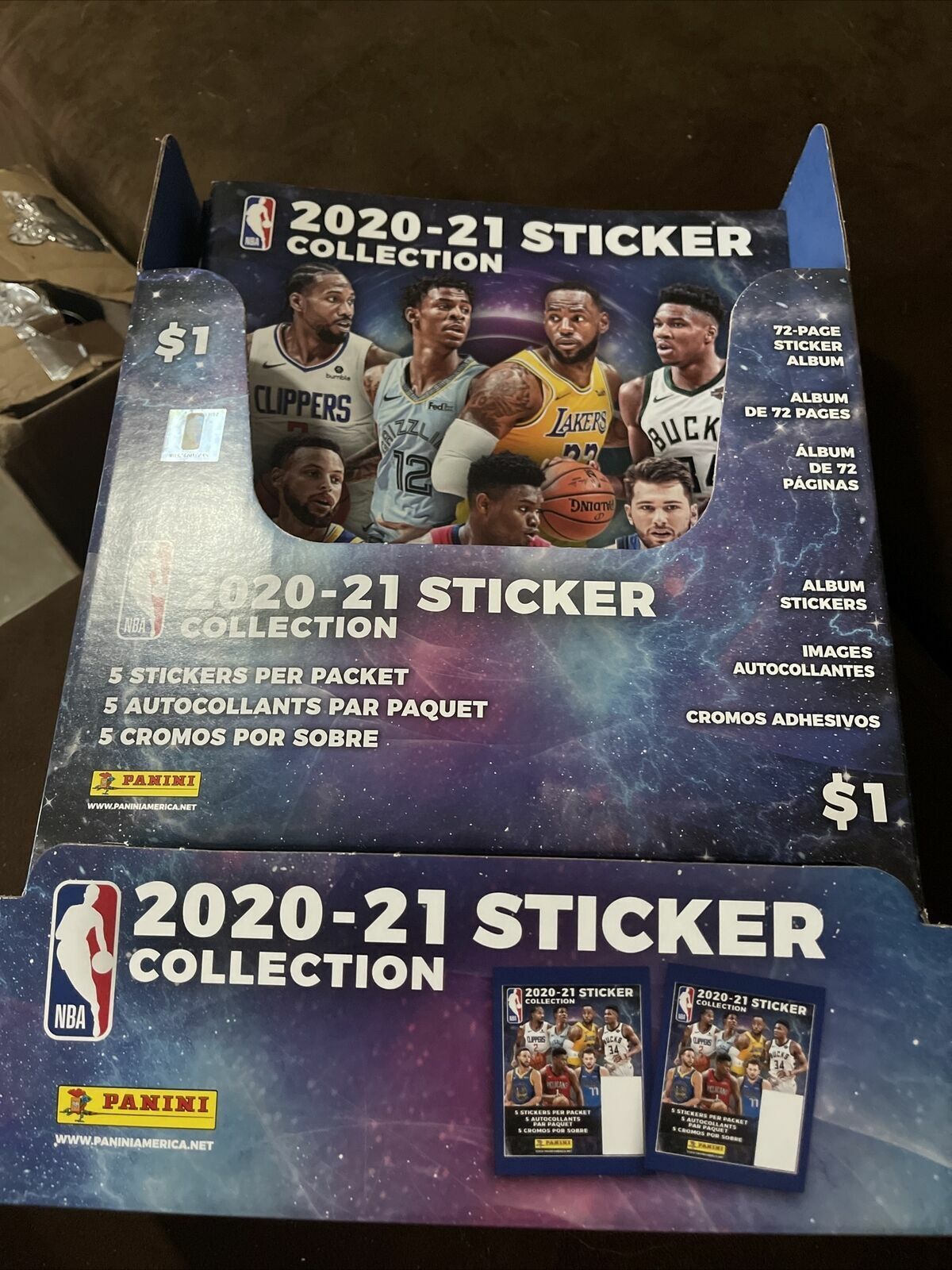2020-21 PANINI NBA STICKER & CARD COLLECTION DISPLAY BOX & 12 ALBUMS ...