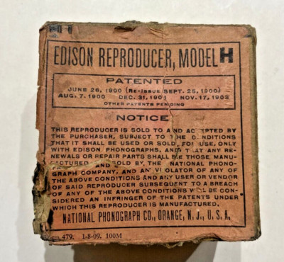 Edison Model H 4M Phonograph Reproducer with Original Box | eBay