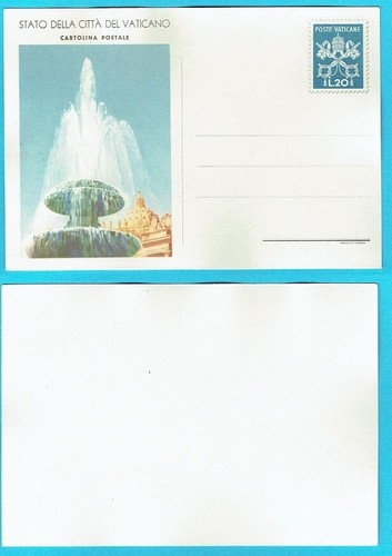 VATICANO 1953 CARTOLINA POSTALE IIa Tir. Riga lunga C12/3 FONTANA NUOVA ...