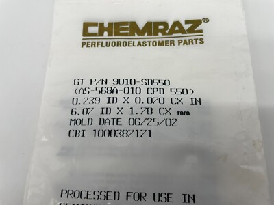 Chemraz FFKM O-Ring 9010-SD550 AS-568A K#010 Greene Tweed | eBay