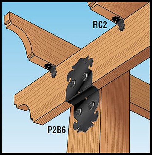 Nuvo Iron 2" Ornamental Rafter Clips RC2 (1.5" x 1.95") 12pcs - Black ...