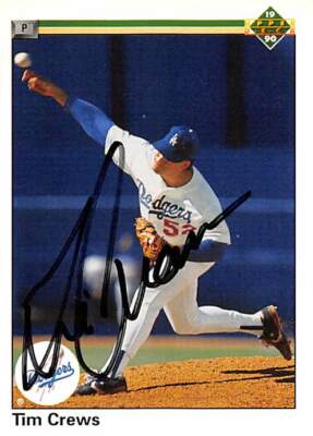 Tim Crews autographed baseball card (Los Angeles Dodgers) 1990 Upper ...