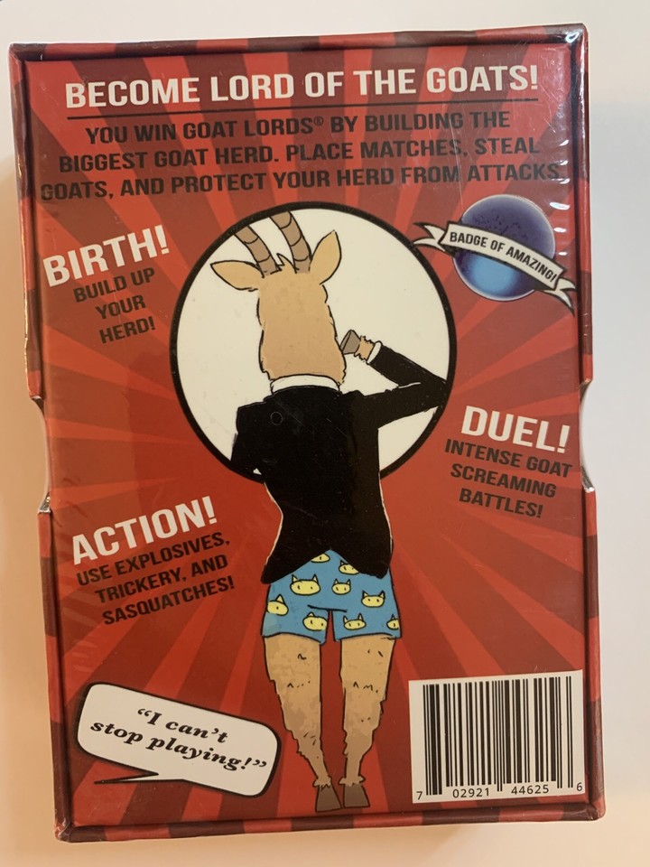 Gatwick Games Goat Lords Family Strategic Card Game Sealed 2018 Party ...