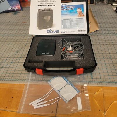 Drive Medical AGF-3X Deluxe Tens Unit set 2 Channel w/ Pads, Battery ...