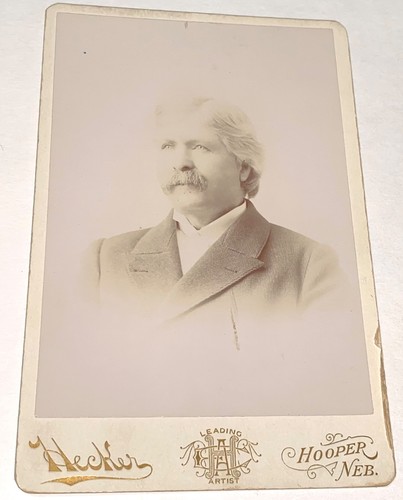Rare Antique American ID'd Sewing Machine Agent Nebraska Cabinet Card ...