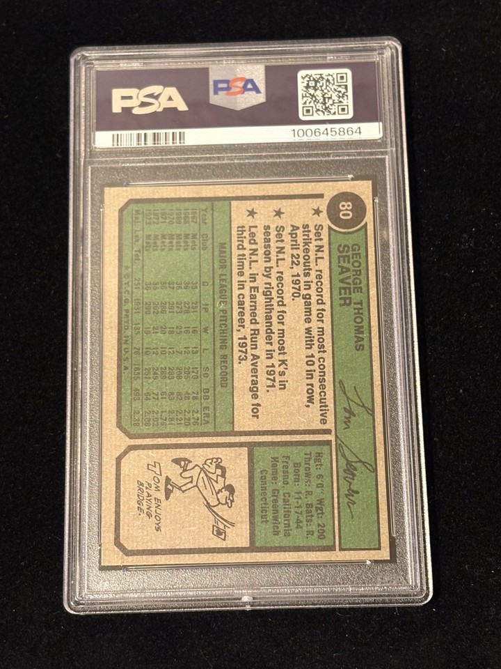 1974 Topps #80 Tom Seaver PSA 8 | eBay