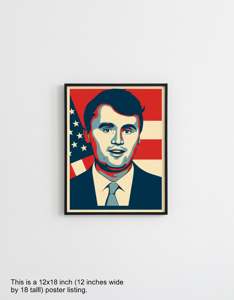 Charlie kirk Portrait Poster Print 24x36 | eBay