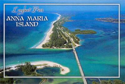 Anna Maria Island Florida Postcard 4"x6" Longboat Pass Longboat Key | eBay