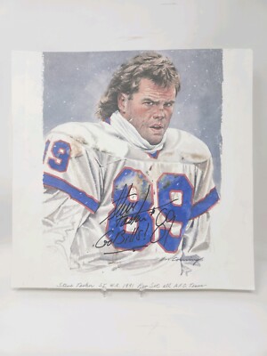 Buffalo Bills Steve Tasker Signed 1991 Pro Set Litho Print COA BUF | eBay