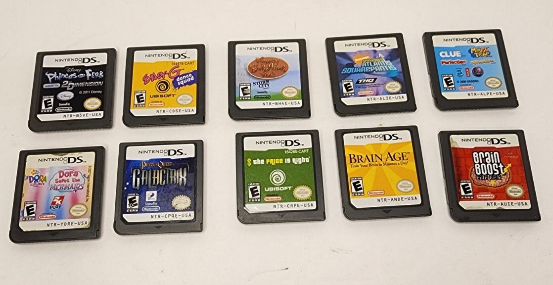 Lot Of 10 Nintendo DS Games- Nickelodeon, Disney, Price is Right, Clue ...