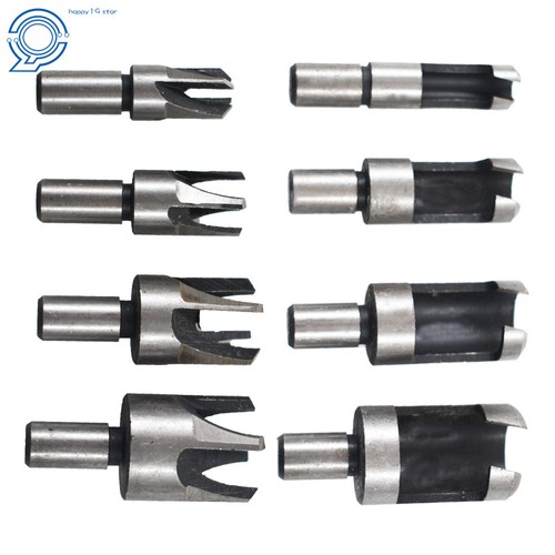 8 Pcs Wood Plug Hole Cutter Dowel Maker Carbon Steel Cutting Shank ...