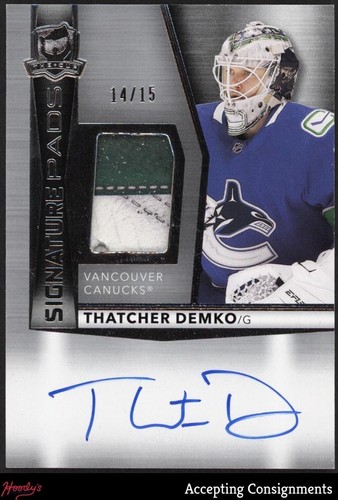 2024-25 The Cup Signature Pads Thatcher Demko GAME-USED PAD PATCH AUTO ...