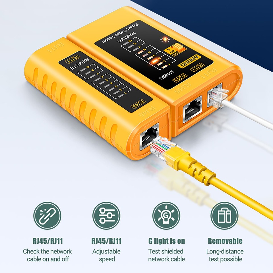 Networks Cable Tester Tool Ethernet RJ45 RJ11 LAN Wire Telephone Cable ...
