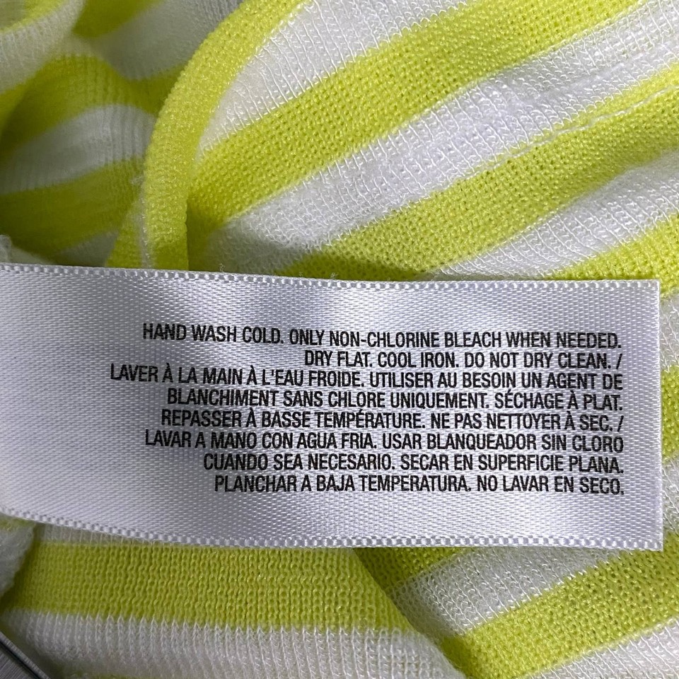 Old Navy XS Green Yellow White Striped Racerback Tank Top Shirt Shelf ...