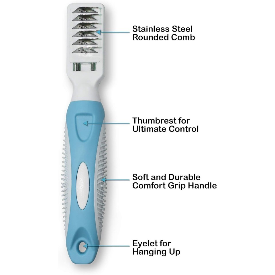 Pets First Stainless Pet Mat Remover - Dematting Tool for Grooming Dogs ...