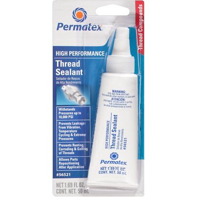 Permatex 56521 High Performance Thread Sealant, 50 ml , White ...