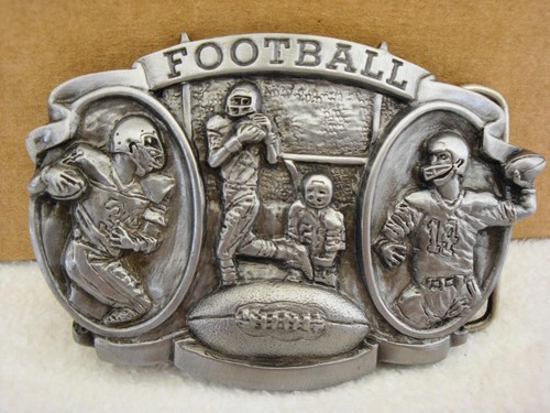 Vintage 1983 Bergamot Brass Works FOOTBALL Pewter Bel… - Gem