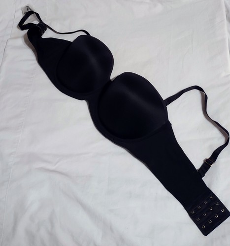 36E Third Love Classic Strapless Bra 24/7 Underwire Padded Blush Black ...
