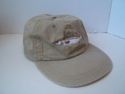 Tan Fish Hat Fishing Fisherman Hook Loop Baseball Cap | eBay
