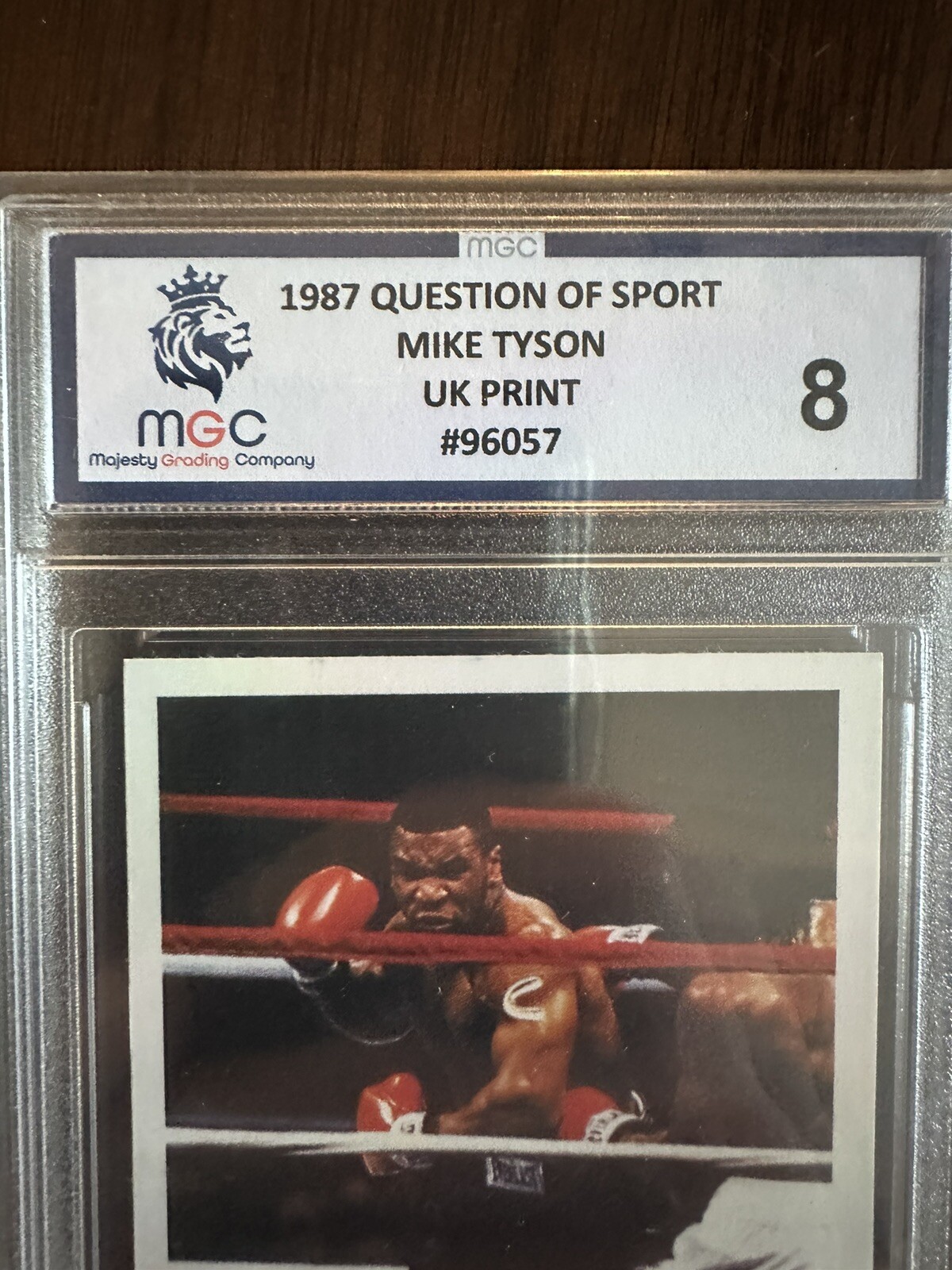 1987 Mike Tyson Rookie Card A Question Of Sport QoS UK Grade 8 MGC ...