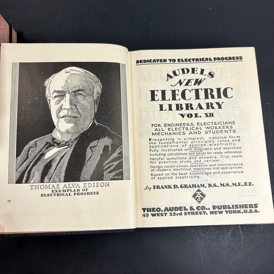 Audel's New Electric Library Book Set of 6 Illustrated Diagrams ...