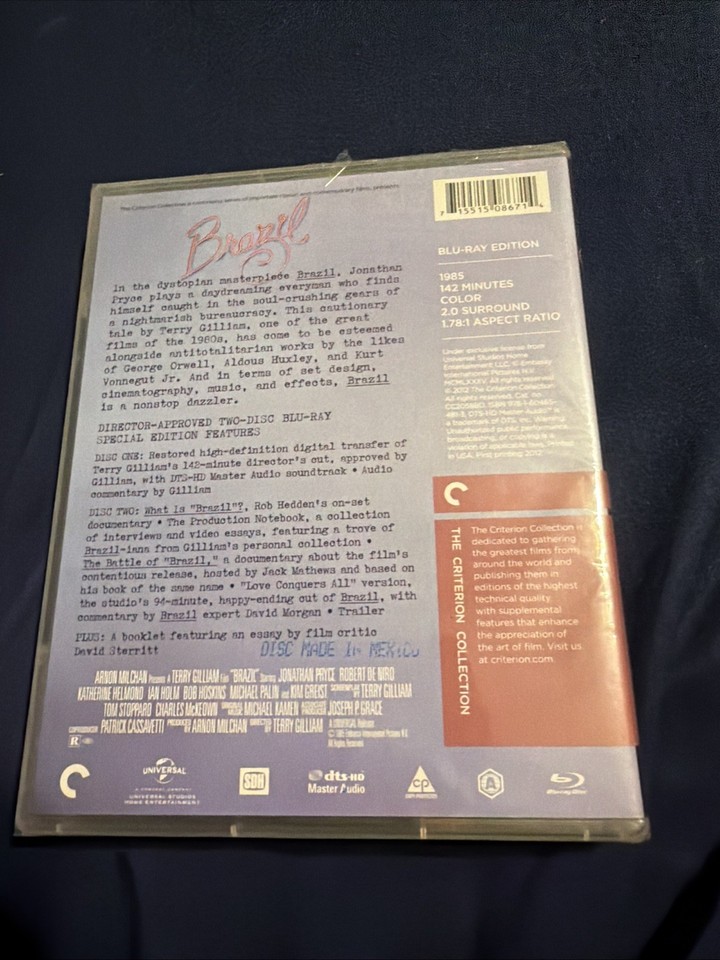 Brazil (Criterion Collection) (Blu-ray, 1985) New Sealed 715515086714| eBay