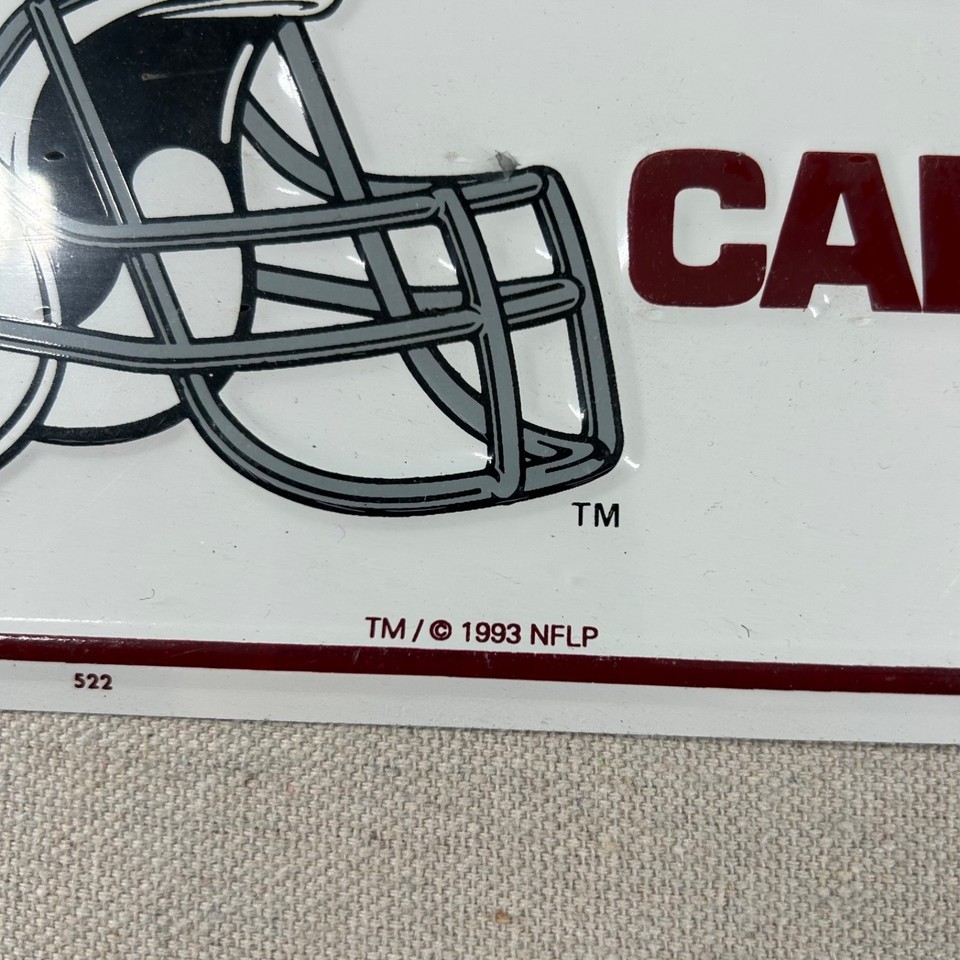 Vintage Arizona Cardinals License Plate Tag Cover Aluminum 90s NFL ...