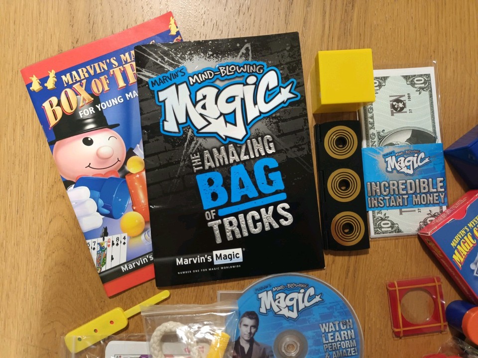 2 Marvin's Magic Trick Sets Incomplete + Other Random Magical Stuff ...