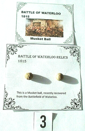 BATTLE WATERLOO 1815 Relics SHOT/BALL Napoleonic Wars Genuine ...
