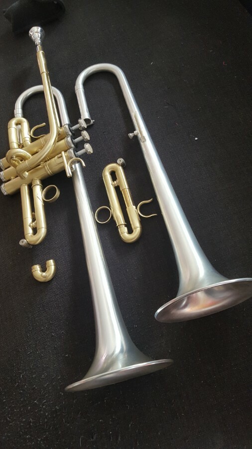 Berkeley STC Raw Brass or Silver Eb Trumpet w/ Extra Silver D Bell | eBay