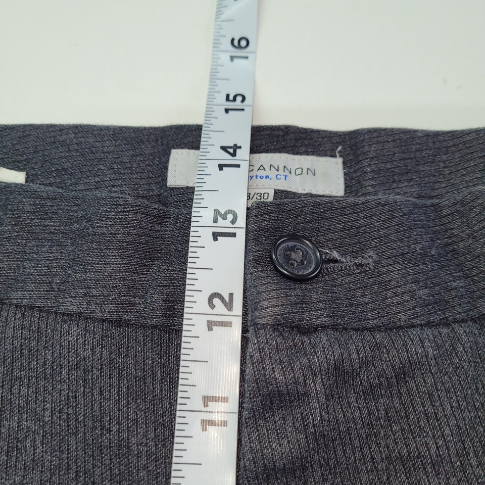 Alex Cannon Pant Mens 38x30 Cotton Flat Front Chino Pant Charcoal ...