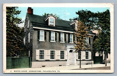 PHILADELPHIA PA GERMANTOWN WISTER HOUSE ANTIQUE POSTCARD | eBay