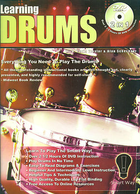 "LEARNING DRUMS" INSTRUCTIONAL BOOK WITH 2 IN 1 DVD-ON SALE-SMART WAY ...