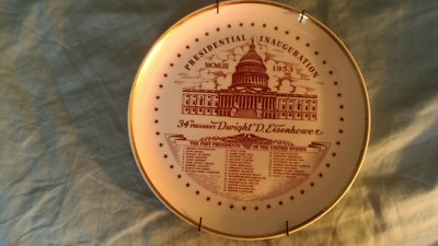 PRESIDENTIAL DWIGHT D. EISENHOWER INAUGURATION COLLECTOR PLATE 1953 | eBay